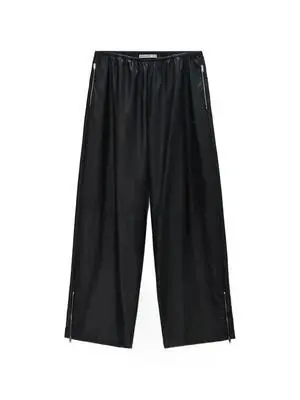 Alexander Wang Leather Zip Trousers - Black