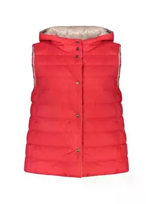 Herno Hooded Quilted Gilet - Red