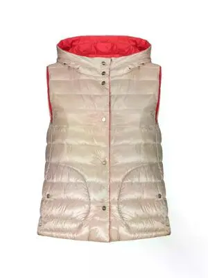 Herno Hooded Quilted Gilet - Red