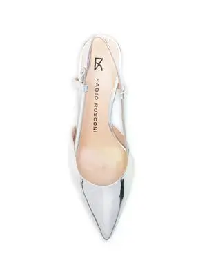 FABIO RUSCONI Pointed-toe Slingback Pumps With Buckle Detail