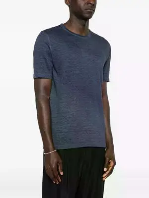 120% Lino Crew-neck Linen T-shirt