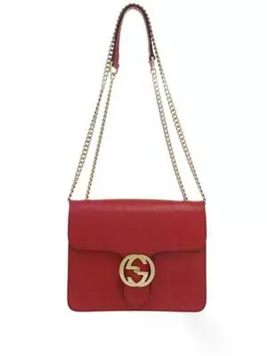 Gucci Calfskin Interlocking G Crossbody Bag
