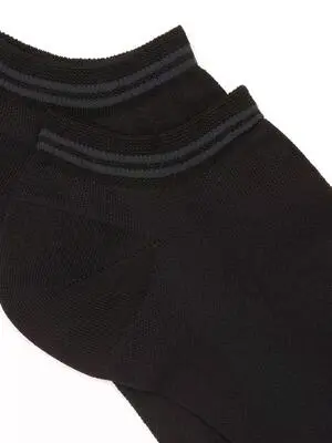 Zegna Stripe-detail Ankle Socks - Black