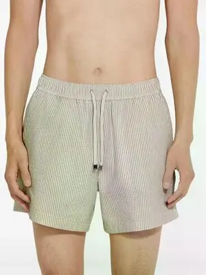 Zegna Striped Swim Shorts - Neutrals