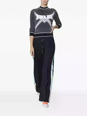 Off-White Knitted Cropped Sweater - Grey