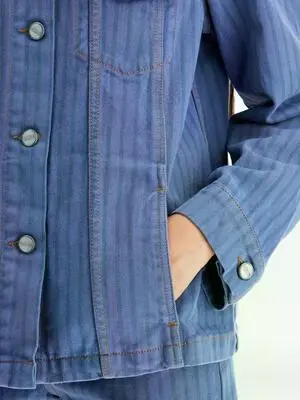 GANNI Striped Denim Jacket