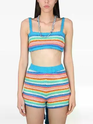Alanui Striped Crop Top
