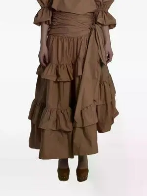 Chloé Tiered Midi Skirt