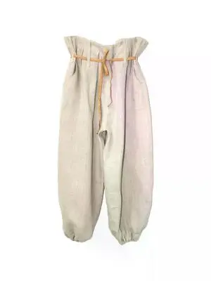 ANNTIAN Tie-detail Trousers - Neutrals