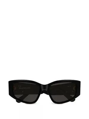 Balenciaga Logo Geometric Sunglasses - Black