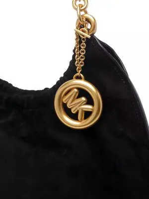 Michael Kors Shoulder Bag With Logo Charm - Black
