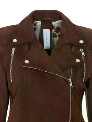 BULLY Suede Biker Jacket - Brown