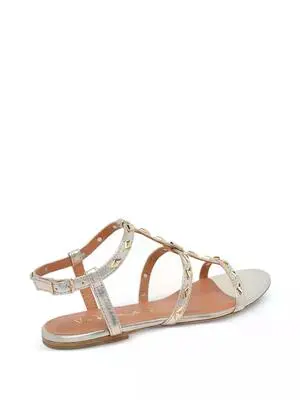VIA ROMA 15 Leather Flat Sandals