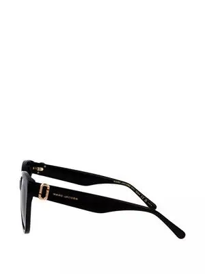Marc Jacobs Cat-eye Sunglasses With Logo Detail - Black