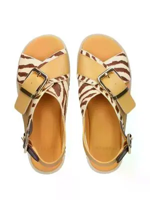 4CCCCEES Zebra-print Buckled Sandals