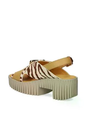 4CCCCEES Zebra-print Buckled Sandals
