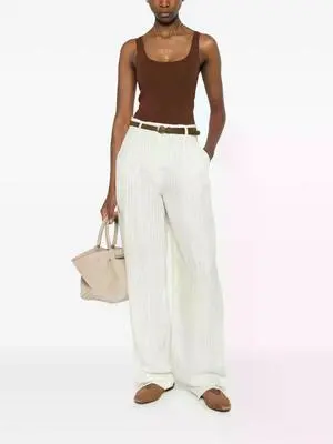 Max Mara Striped Belted Trousers