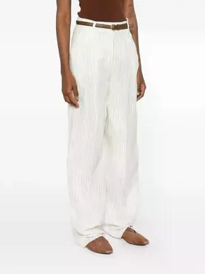 Max Mara Striped Belted Trousers