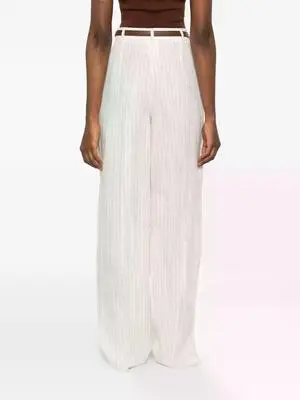 Max Mara Striped Belted Trousers