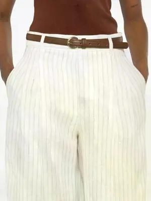 Max Mara Striped Belted Trousers