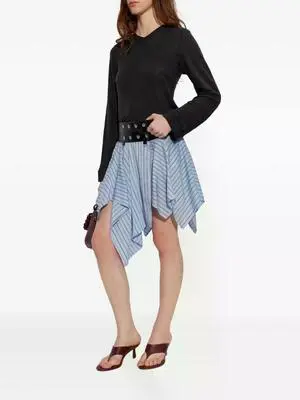 IRO PARIS Striped Asymmetrical Skirt - Blue