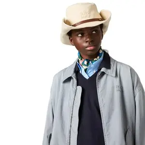 Miu Miu Drill Cowboy Hat - Ecru