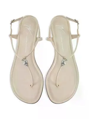 GIUSEPPE ZANOTTI Muse Flat Sandals - Neutrals