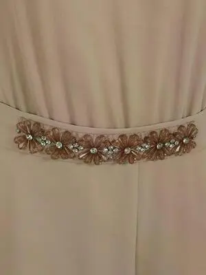 P.a.r.o.s.h Floral-embellished Jumpsuit - Neutrals