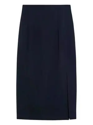 MARGAUX LONNBERG High-waisted Midi Skirt - Blue