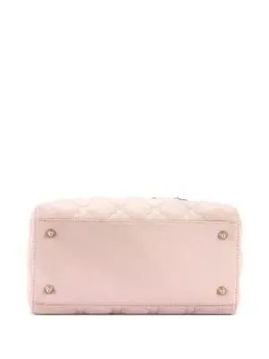 Dior Lady Nm Medium Satchel Cannage Quilt Lambskin - Pink