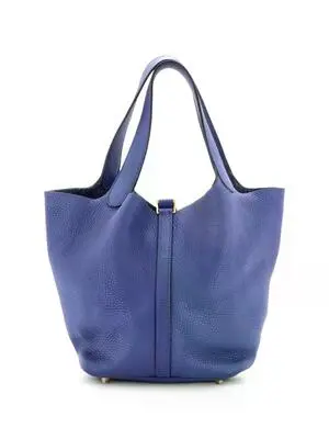 Hermès Picotin Lock Clemence Mm Bucket Bag - Blue