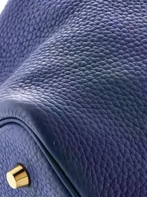 Hermès Picotin Lock Clemence Mm Bucket Bag - Blue