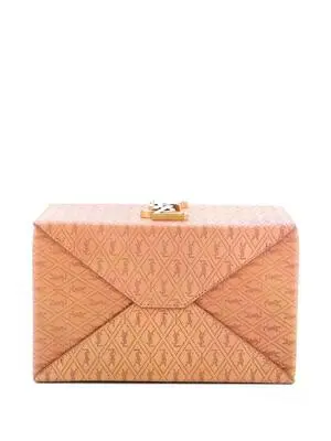 Saint Laurent Take-away Box Bag Monogram Leather Satchel - Neutrals
