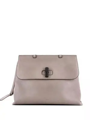 Gucci Bamboo Daily Top Handle Large Satchel - Grey