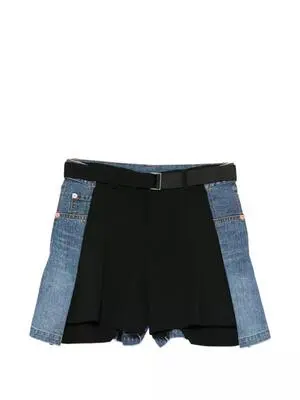Sacai Denim-panel Shorts