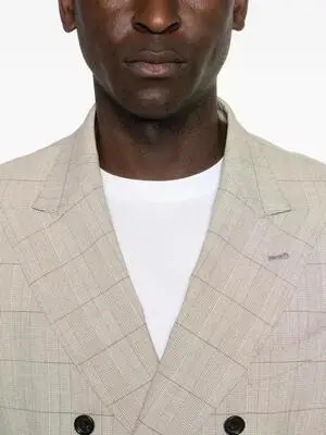 REVERES 1949 Double-breasted Patterned Suit - Neutrals