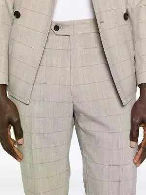 REVERES 1949 Double-breasted Patterned Suit - Neutrals