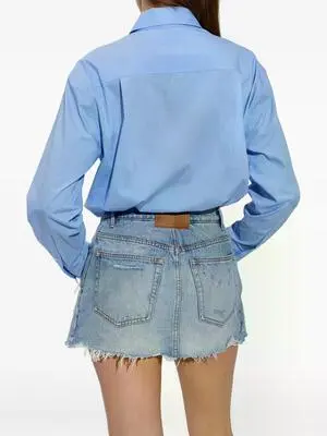 Alexander Wang Zip Detail Distressed Denim Shorts