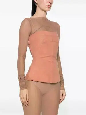 Rick Owens Bustier Leather Top