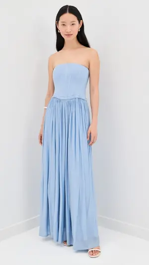 Simkhai Adalys Bustier Maxi Dress - Tidepool