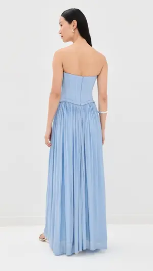 Simkhai Adalys Bustier Maxi Dress - Tidepool