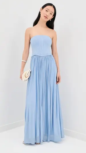 Simkhai Adalys Bustier Maxi Dress - Tidepool