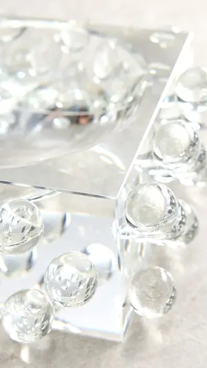 TIZO DESIGN Crystal Glass Bowl With Ball Details