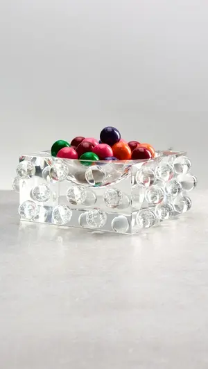 TIZO DESIGN Crystal Glass Bowl With Ball Details
