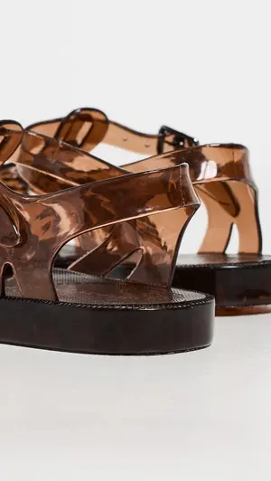 LOEFFLER RANDALL Rhys Jelly Sandals - Brown/clear