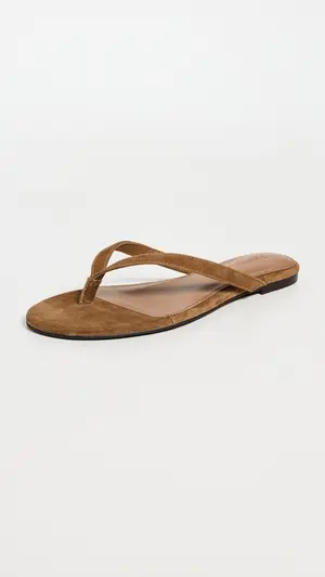 Madewell Iggy Suede Thong Sandals - Glazed Walnut