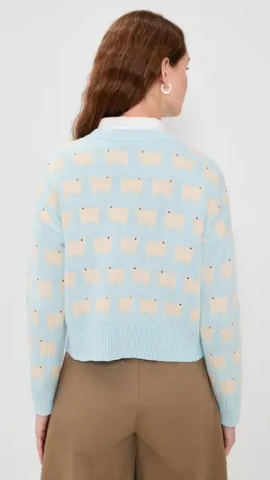 ROWING BLAZERS Sheep Pattern Pullover - Blue