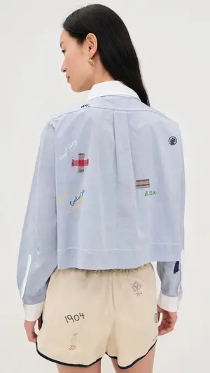 Sea Claira Embroidered Button Down Shirt