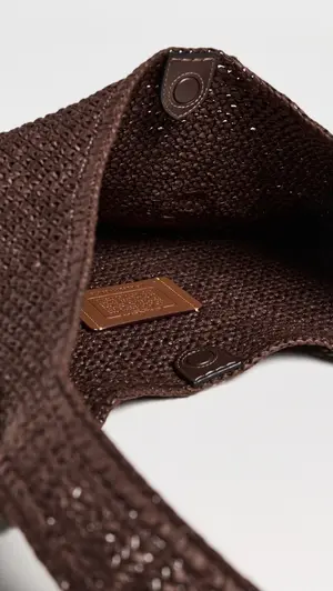 COACH Brooklyn Straw Shoulder Bag - B4/maple