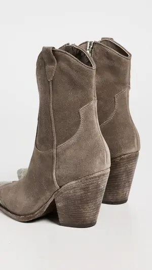 Free People Brayden Western Boots - Taupe Suede